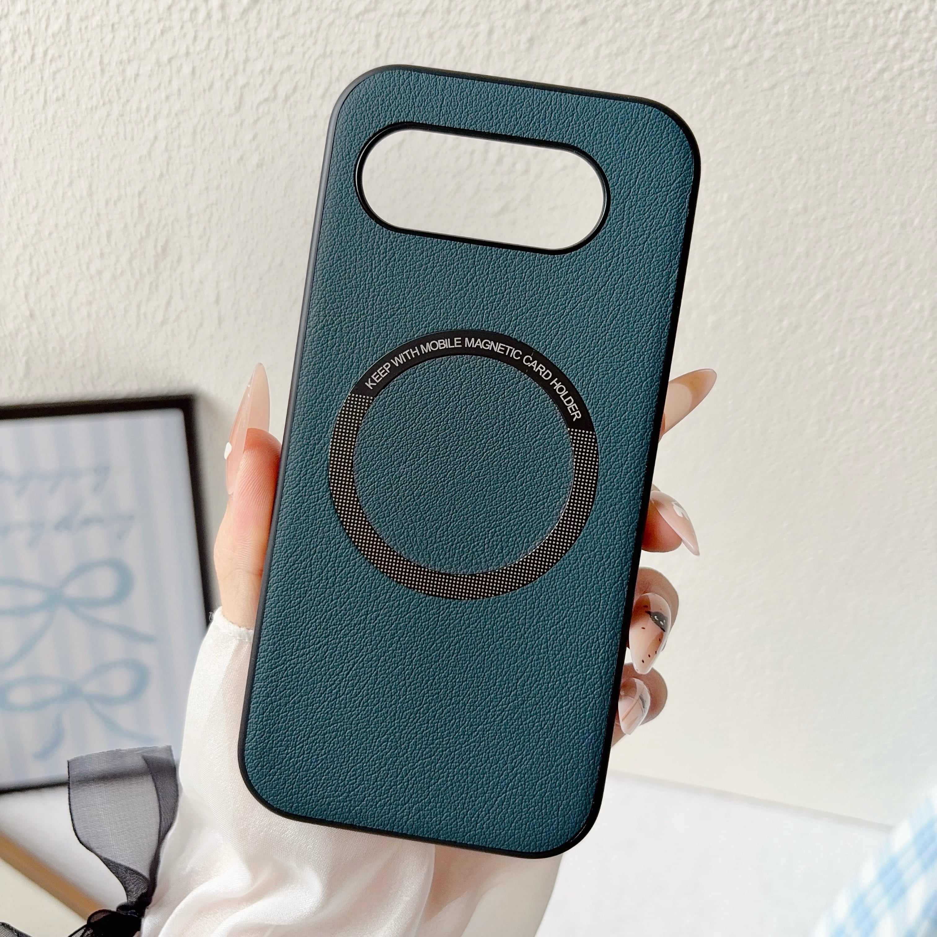 ELEHOLD Anti-Scratch PU Leather Ultra Slim Compatible with Mag Safe ...
