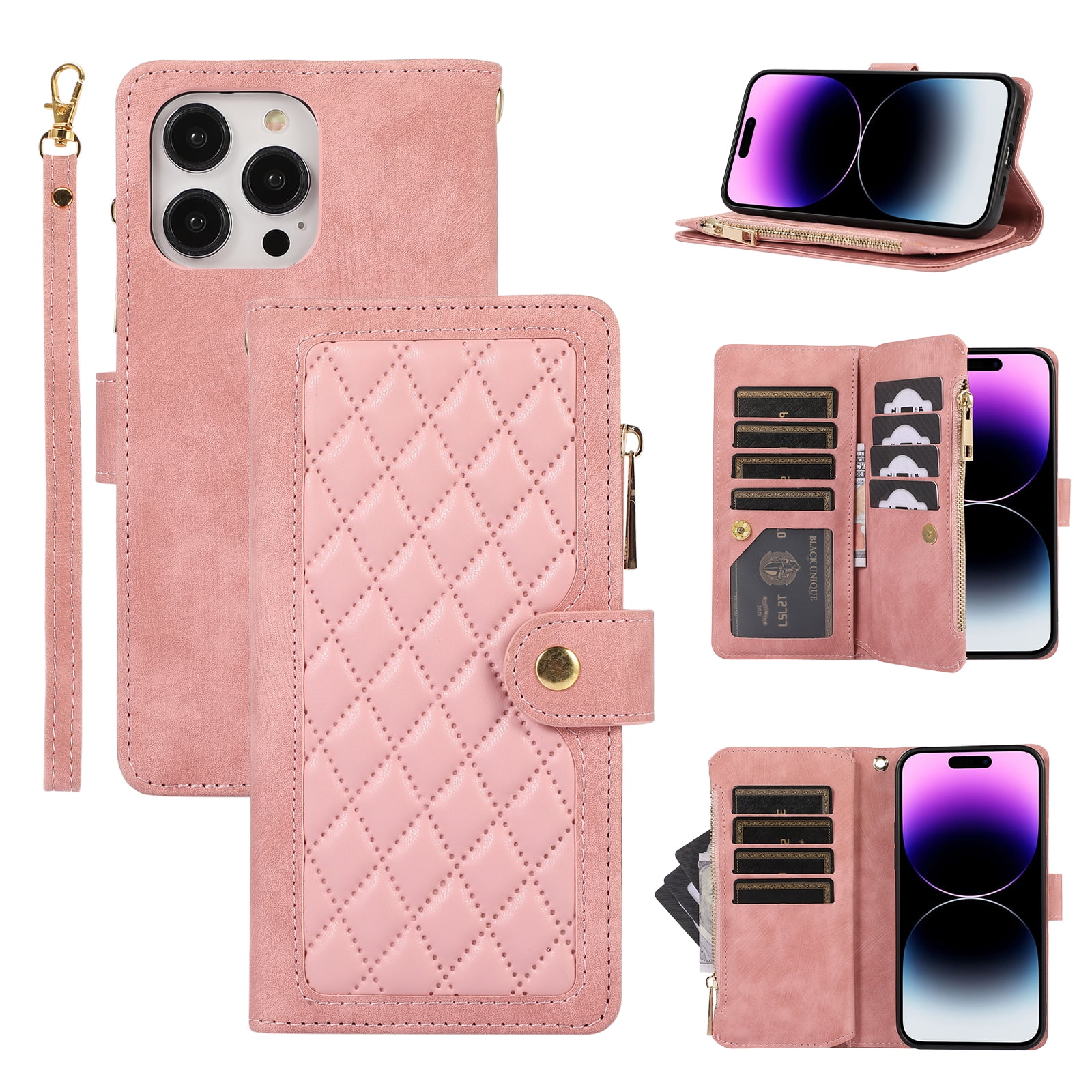 ELEHOLD for Apple iPhone 11 Case, RFID Blocking PU Leather Zipper ...