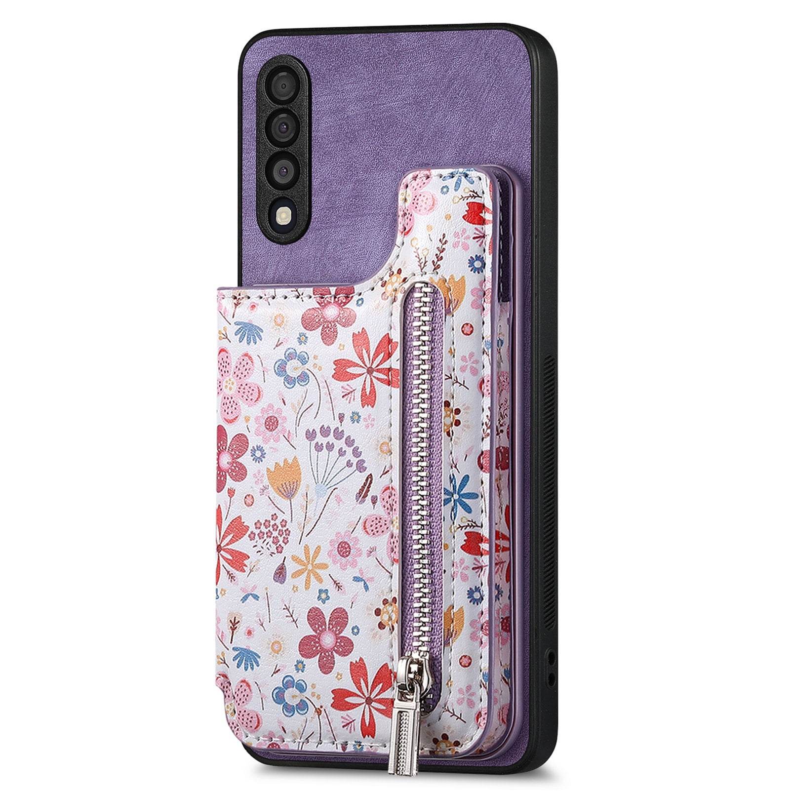 ELEHOLD Back Wallet Case for Samsung Galaxy A71 5G Case with Flower ...
