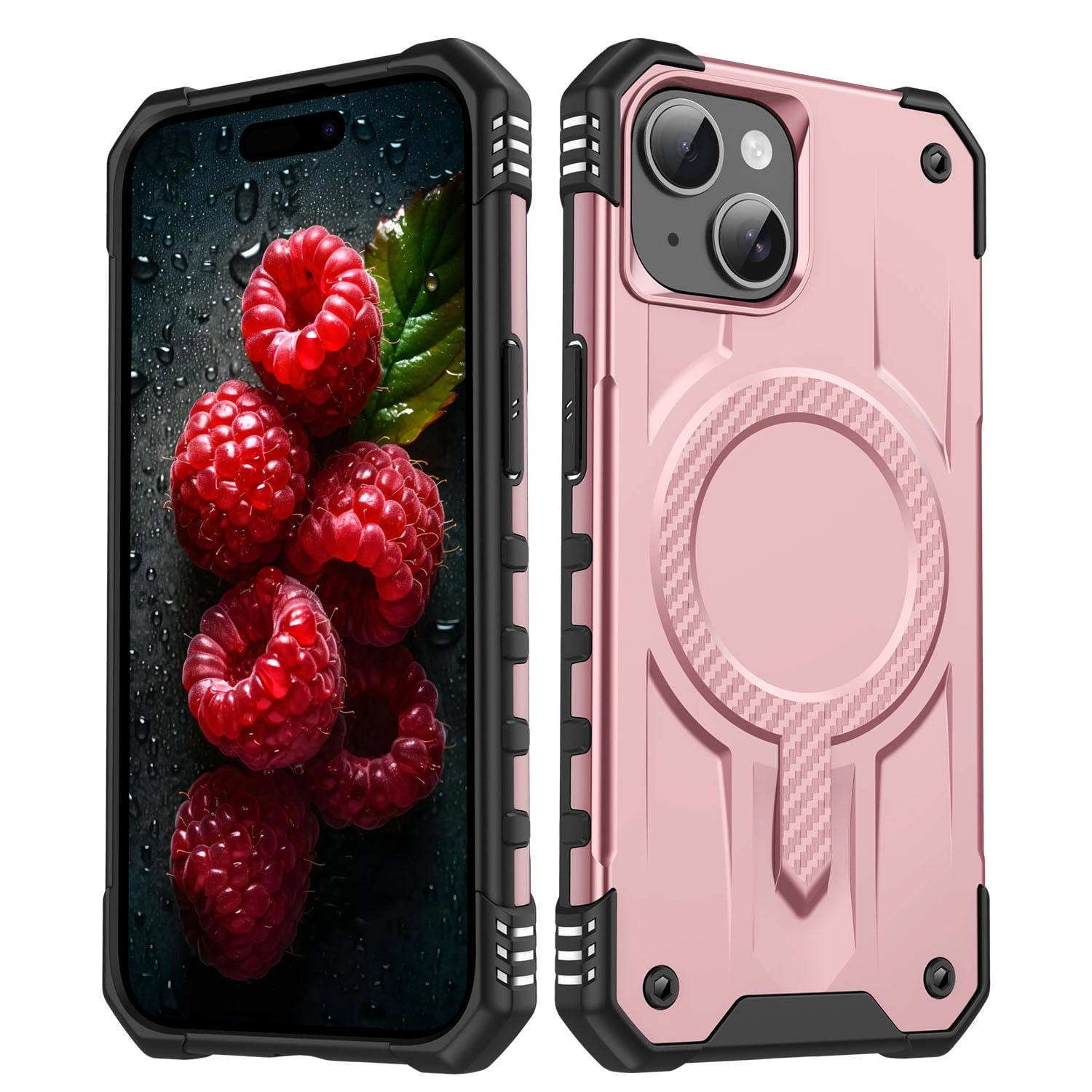 ELEHOLD Case For iPhone 15 Air-Bags Shockproof Magnetic Rugged Case ...