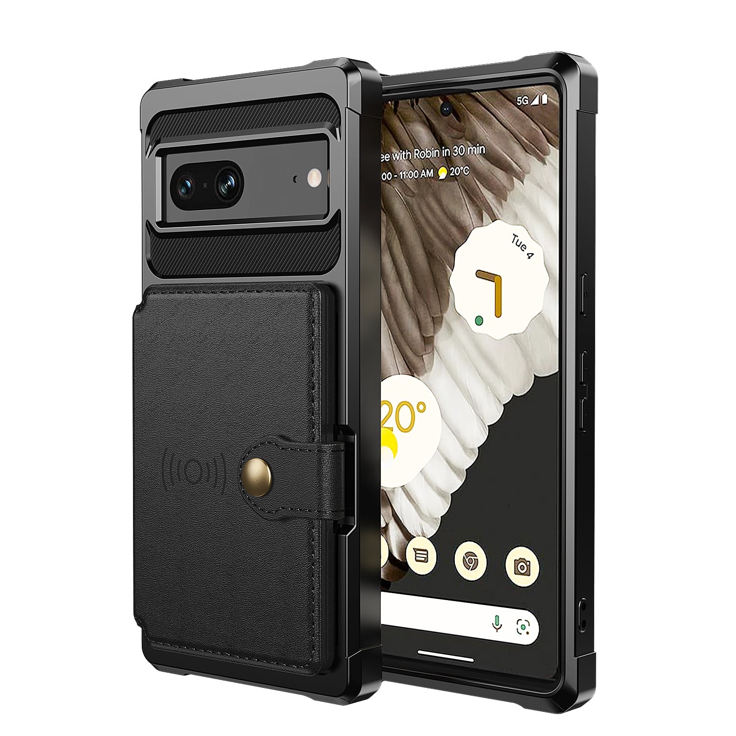 ELEHOLD Case for Google Pixel 7 Pro 2022, Wallet Credit Card Slot PU ...