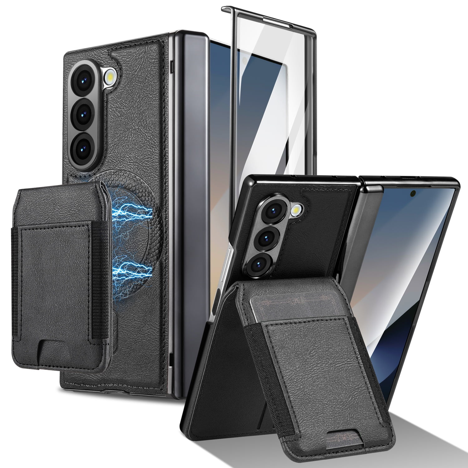 ELEHOLD Case for Samsung Galaxy Z Fold 3 with Screen Protector, Rugged ...