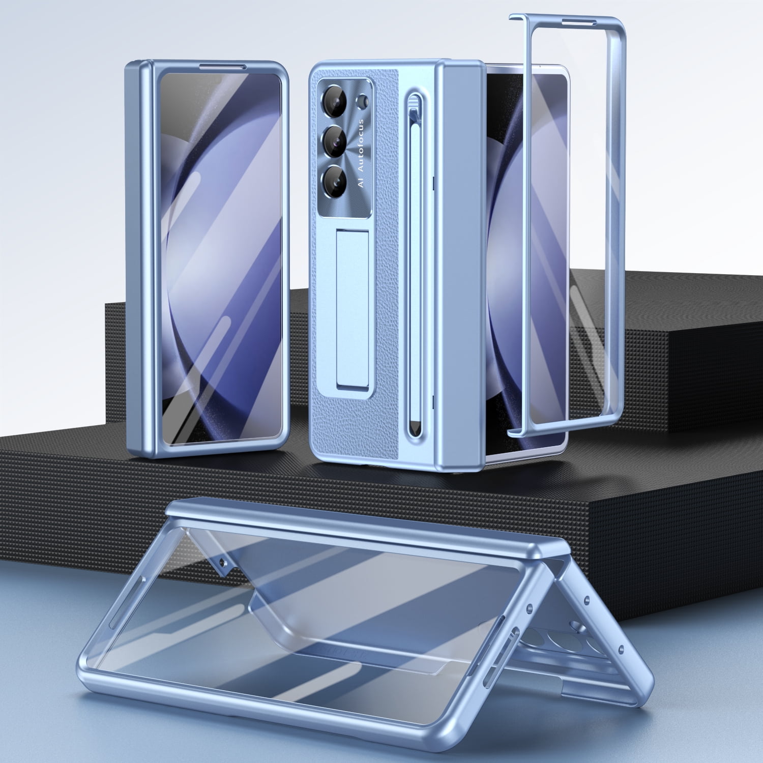 ELEHOLD Case For Samsung Galaxy Z Fold 4, Luxury Gold Plated Lens Frame ...