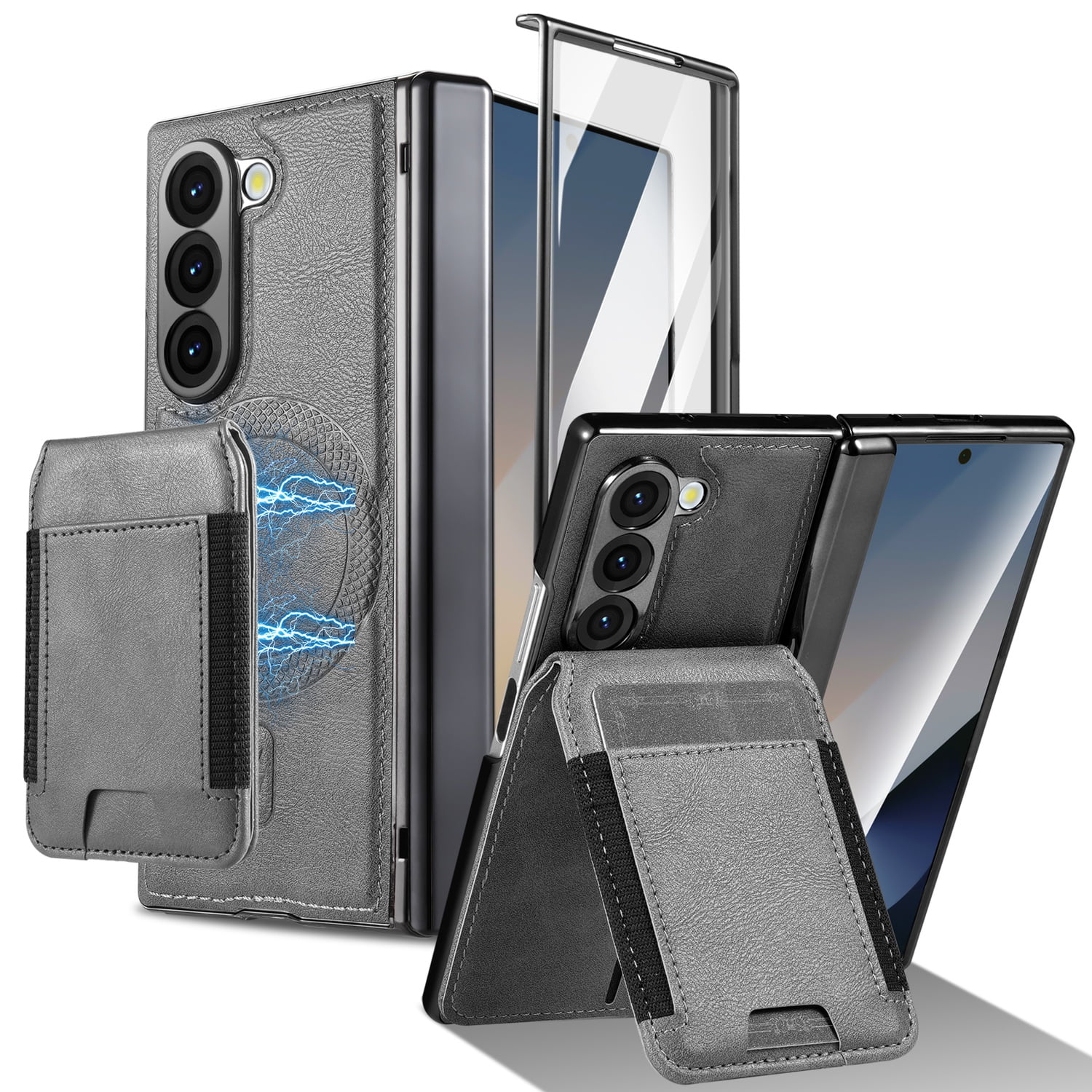 ELEHOLD Case for Samsung Galaxy Z Fold 6 with Screen Protector, Rugged ...
