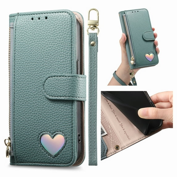 ELEHOLD Case for Samsung Galaxy A36 5G, Shockproof Zipper Leather ...
