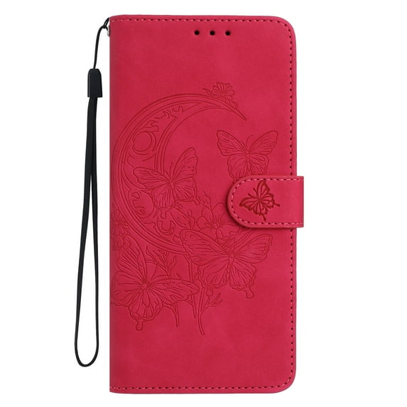 ELEHOLD Case for Samsung Galaxy S25 FE, Butterfly Embossed Leather ...
