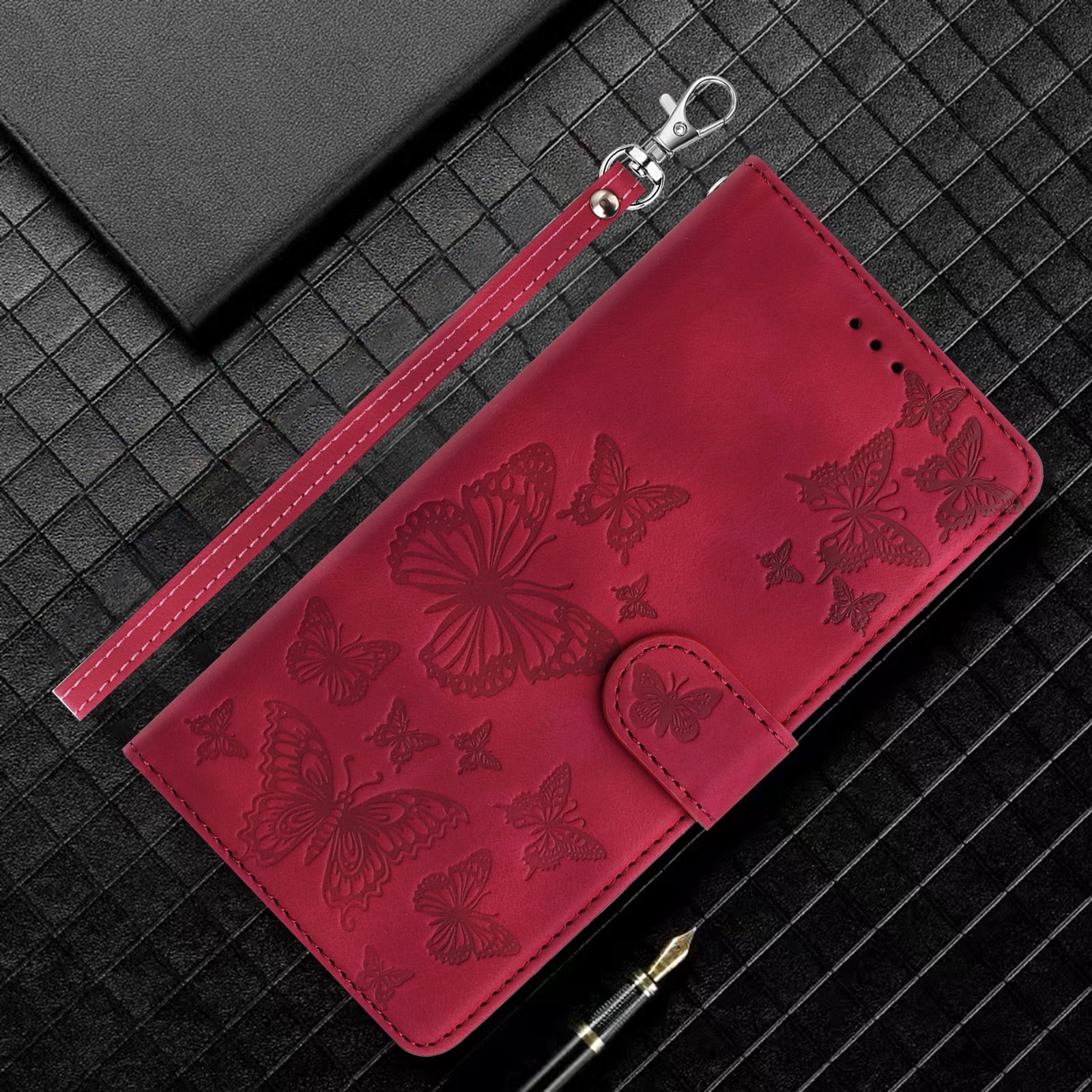 ELEHOLD Case for Samsung Galaxy S25 FE, Butterfly Embossed Shockproof ...