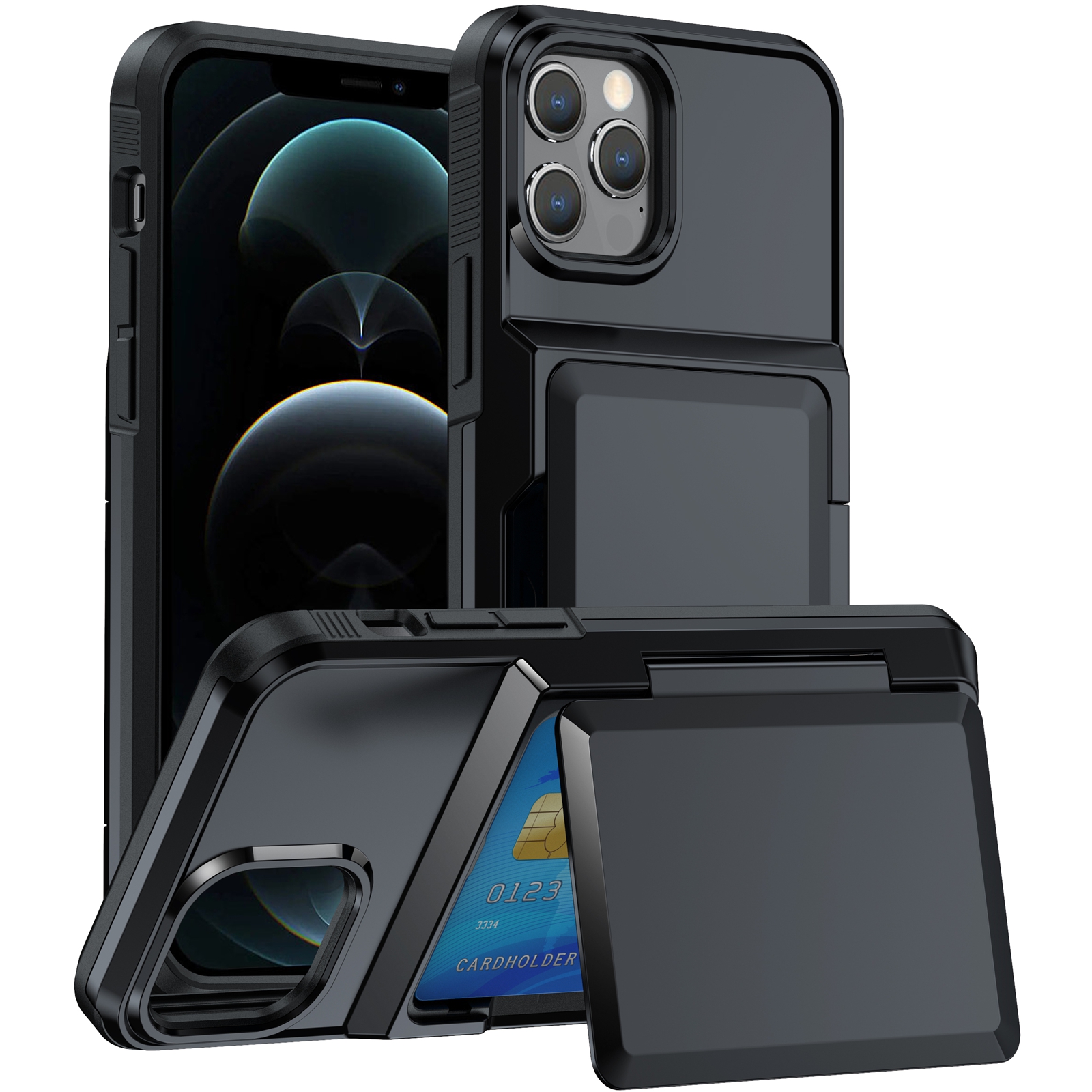 ELEHOLD Case for iPhone 12 Pro / 12 6.1", Shockproof Heavy Duty Wallet ...