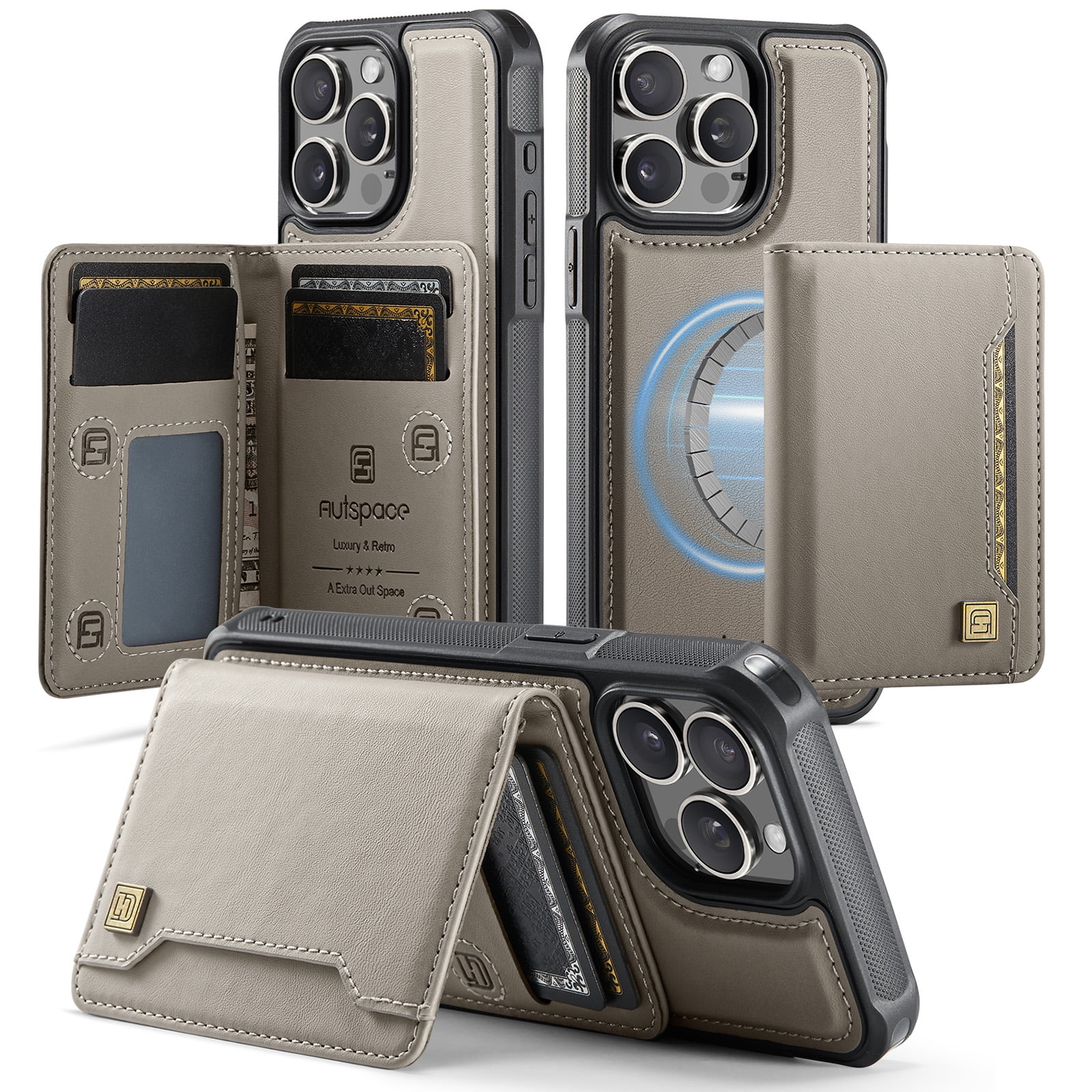 ELEHOLD Case for iPhone 13 Pro Max, 2-in-1 Detachable Magnetic Leather ...