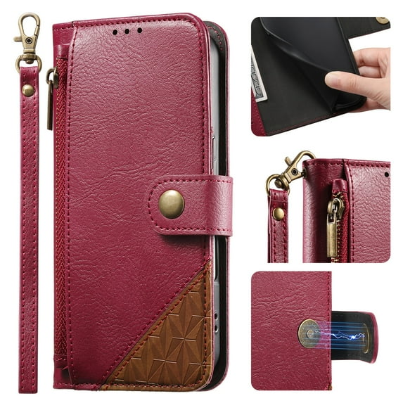 ELEHOLD Case for iPhone 13 Pro, Stylish Wallet Phone Case with Card ...