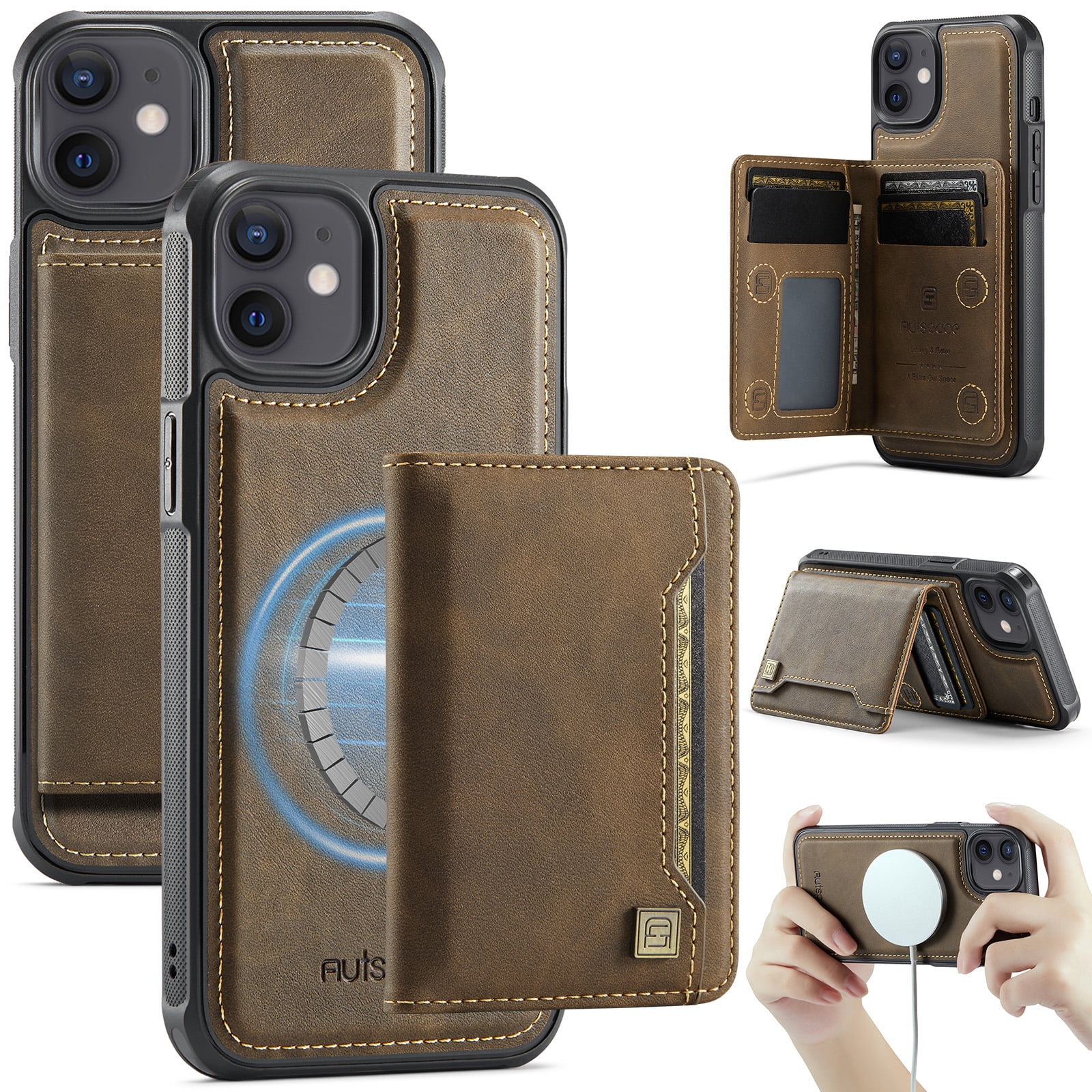 ELEHOLD Case for iPhone 14 Pro Max, 2-in-1 Detachable Magnetic Leather ...