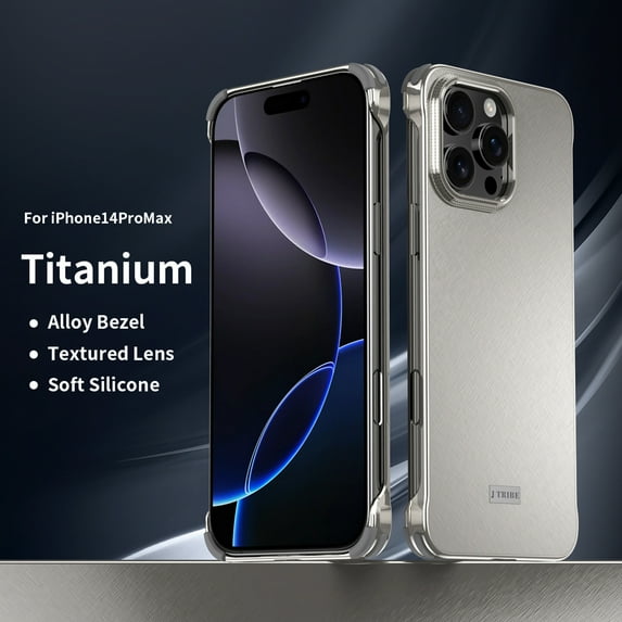 ELEHOLD Case for iPhone 14 Pro Max, Aluminum Alloy Frameless Shockproof ...