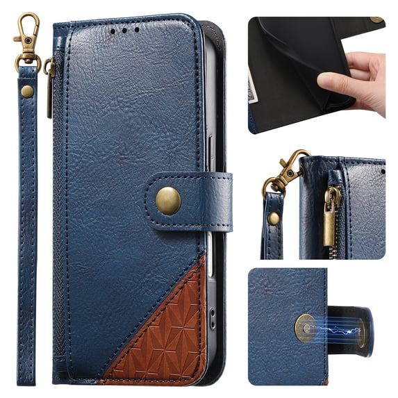ELEHOLD Case for iPhone 16 Plus, Stylish Wallet Phone Case with Card ...