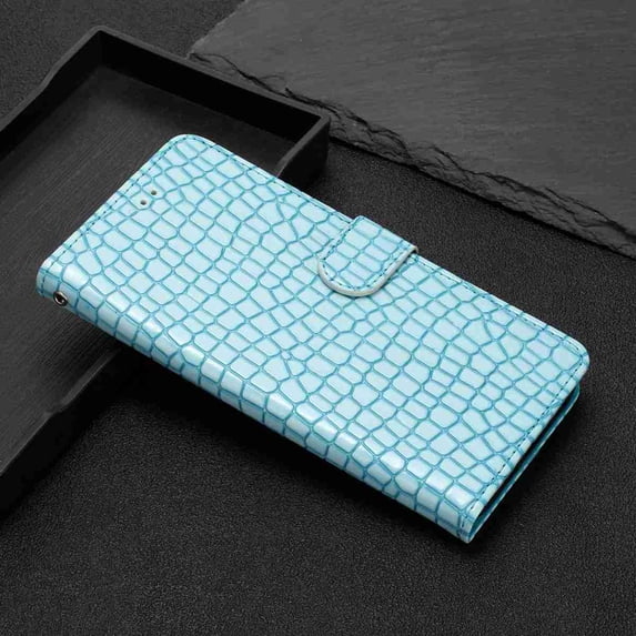 ELEHOLD Case for iPhone 16 Pro, Shockproof Leather Crocodile Texture ...