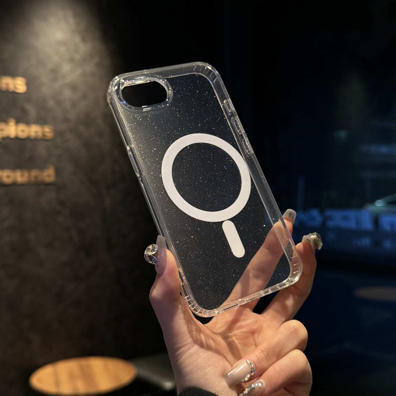 ELEHOLD Case for iPhone 16e, Sparkling Shockproof Glitter Transparent ...