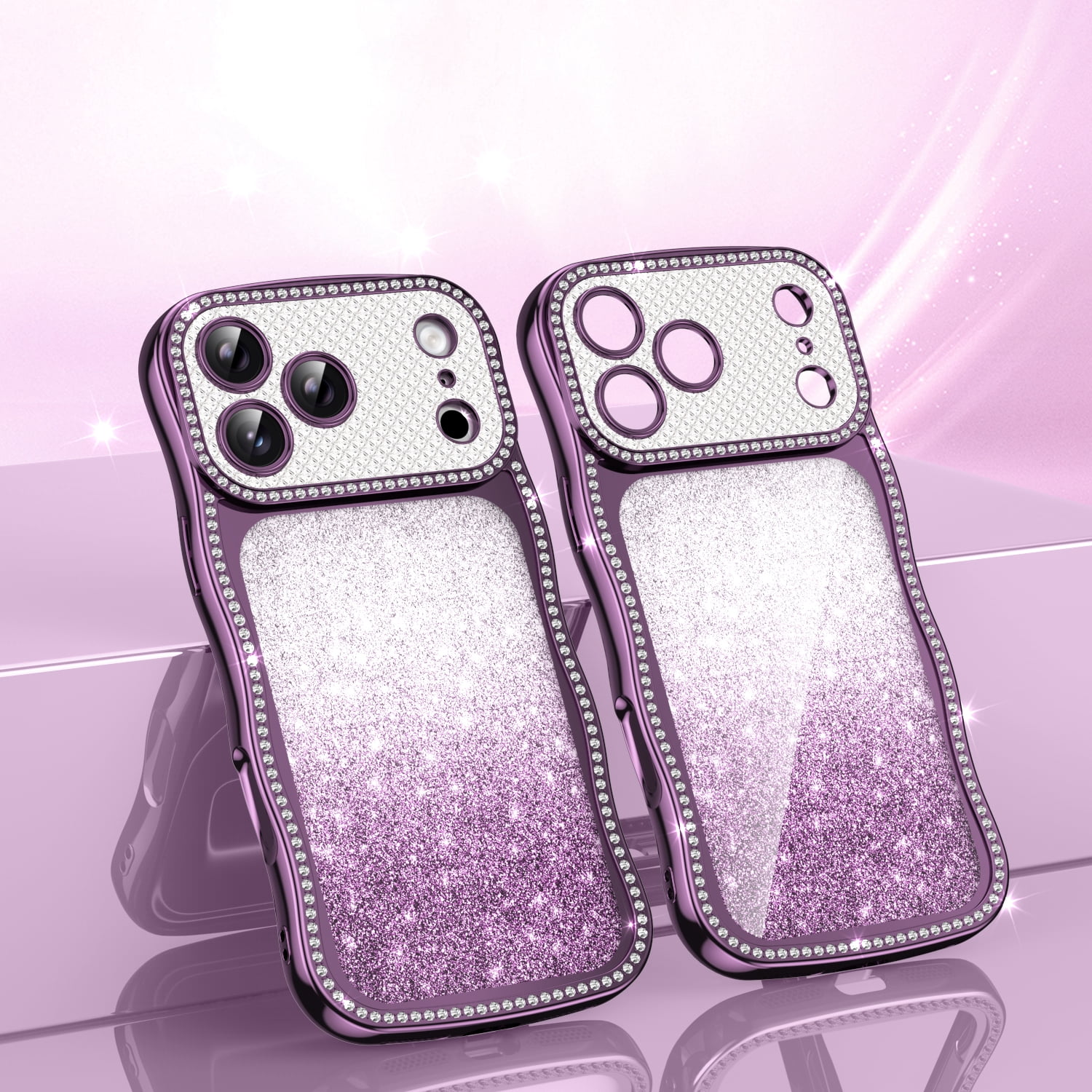 ELEHOLD Case for iPhone 17 Pro Max, Luxury Electroplated Glitter ...