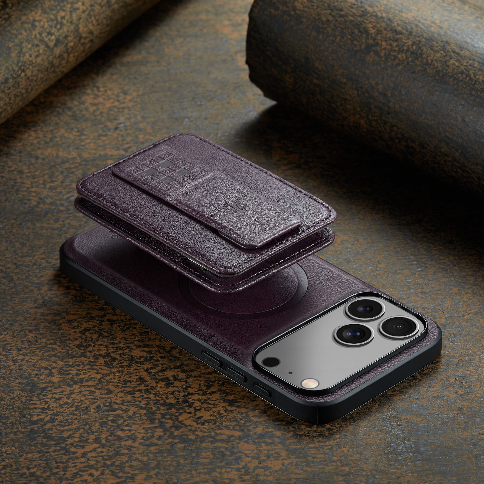 ELEHOLD Case for iPhone 17 Pro Max, Shockproof Magnetic Leather Wallet ...