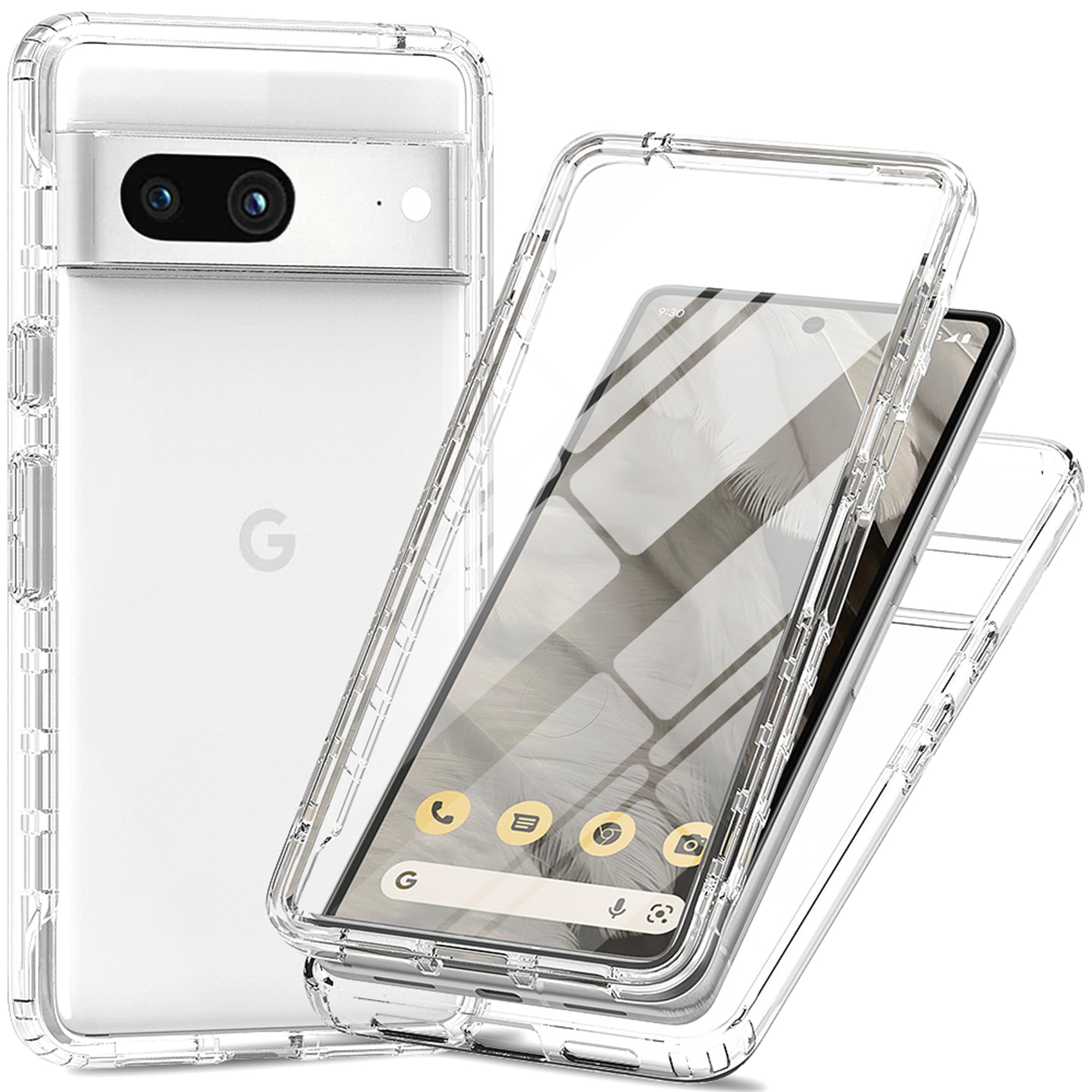 ELEHOLD Clear Protective Case for Google Pixel 8 Pro,Full Body Cover ...