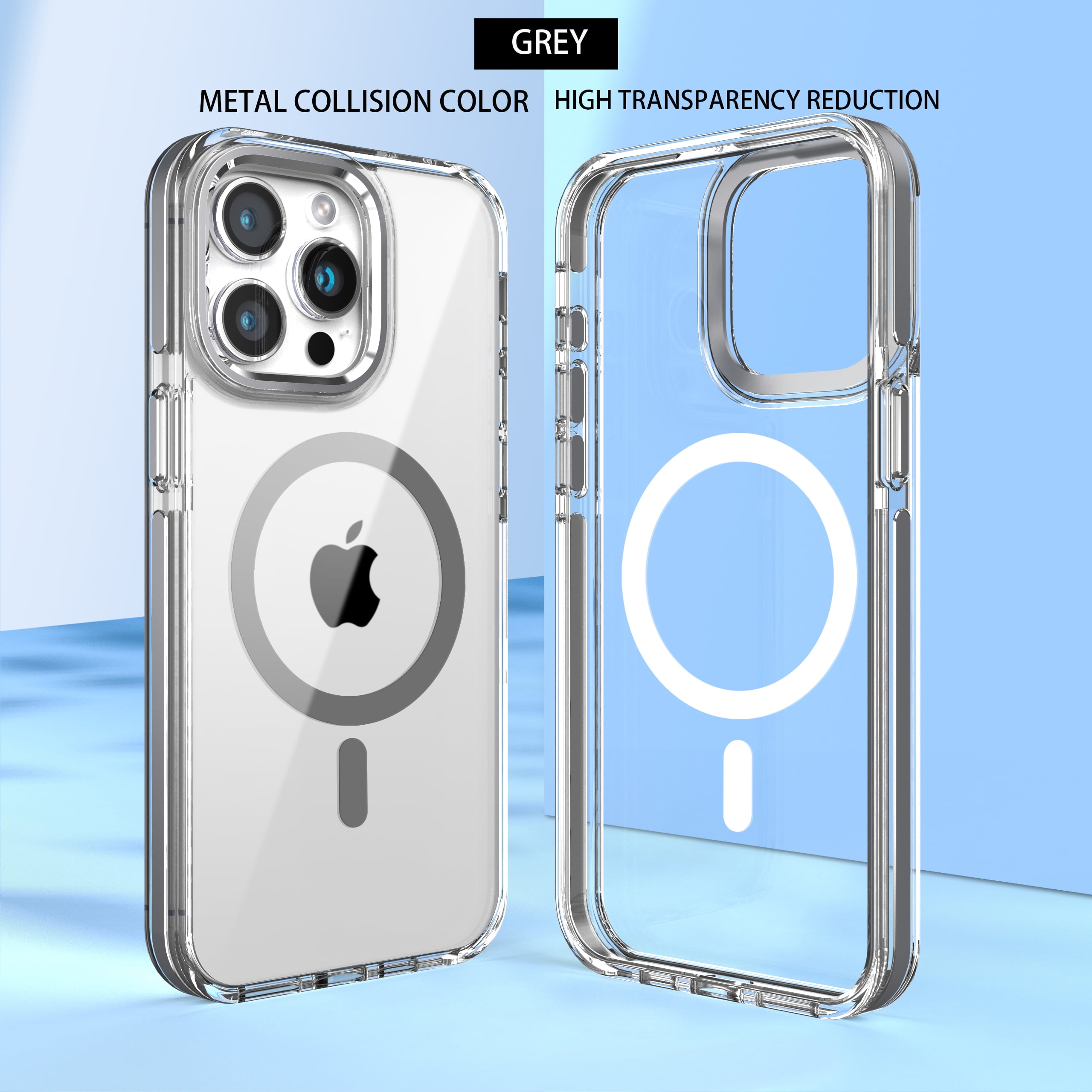 ELEHOLD Clear for iPhone 13 Pro Max Case Magnetic Cover,Transparent ...