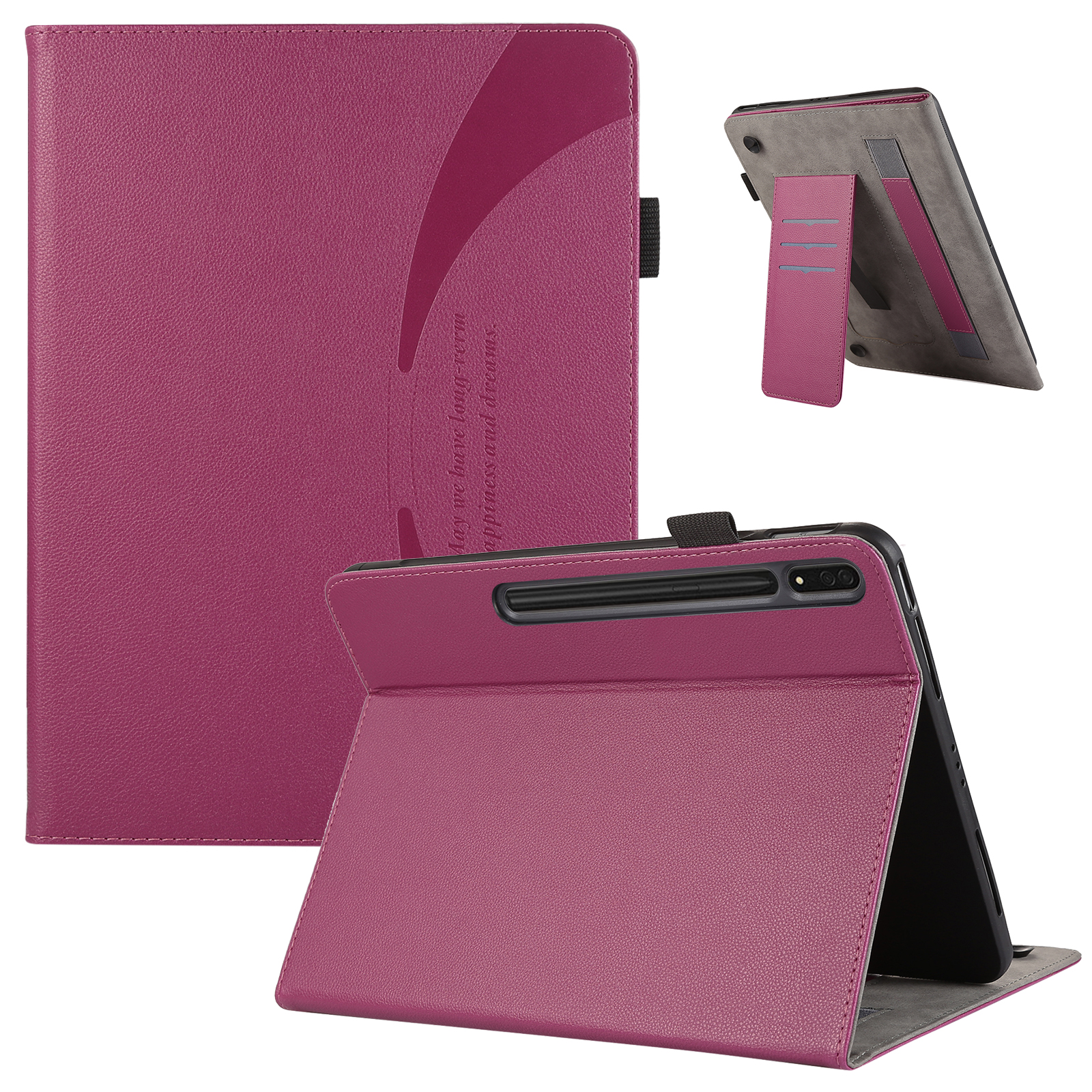 ELEHOLD Flip Leather Case for Samsung Galaxy Tab S9 Plus/S9 FE Plus ...