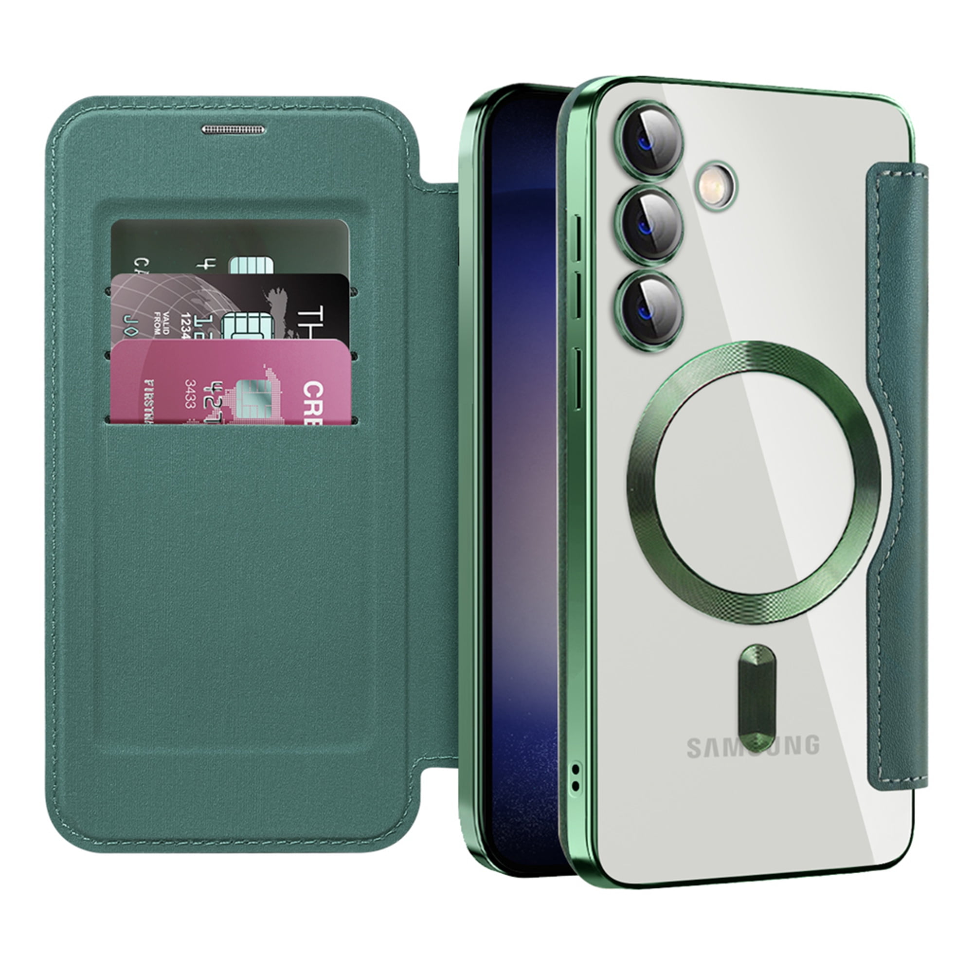 ELEHOLD Flip Wallet Case for Samsung Galaxy A56 5G with Transparent ...