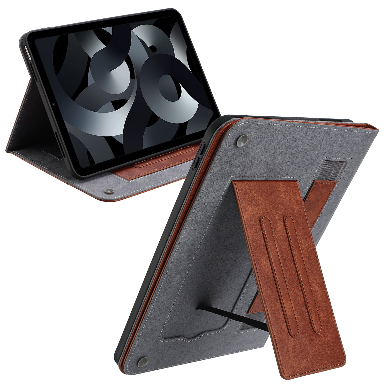 ELEHOLD Folio Folding Leather Case For iPad 6th Generation , Slim Stand ...