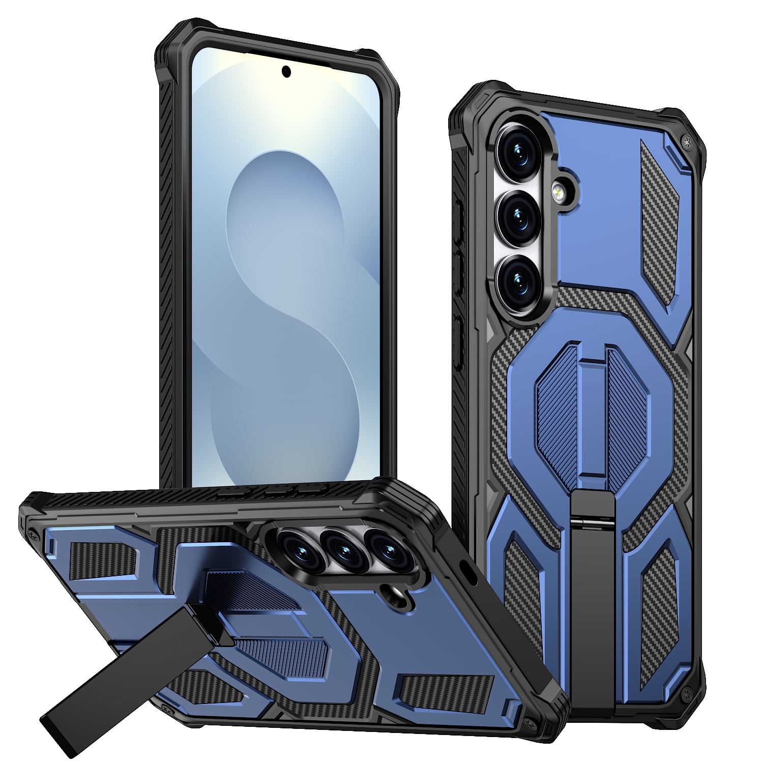 ELEHOLD For Samsung Galaxy S25 FE Magnetic Case, Rugged Heavy Duty Fold ...