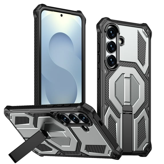 ELEHOLD For Samsung Galaxy S25+ Magnetic Case, Rugged Heavy Duty Fold ...