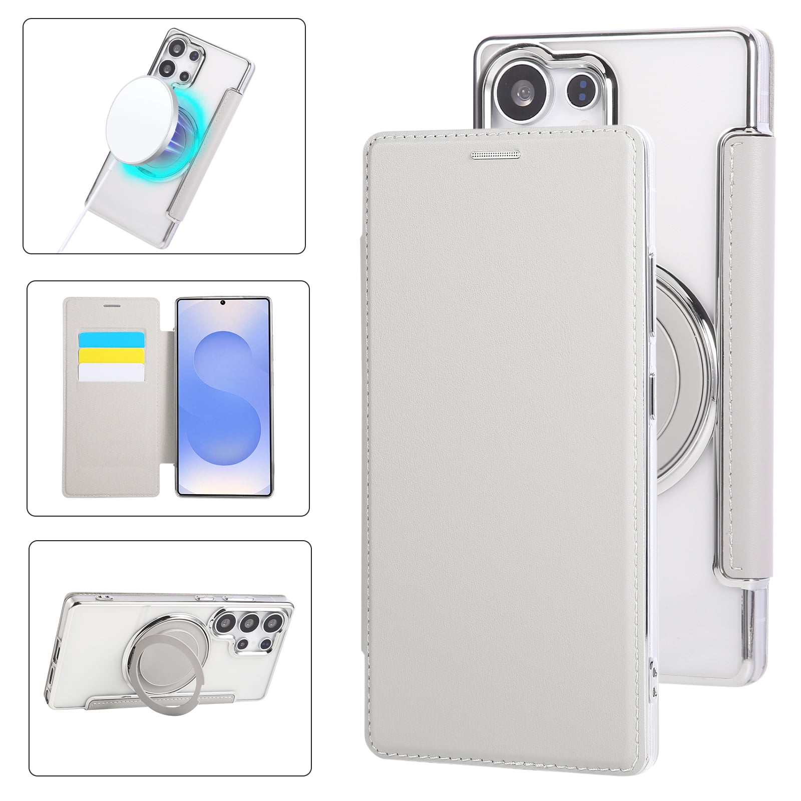 ELEHOLD For Samsung Galaxy S25 Ultra Flip Magnetic Wallet Case ...