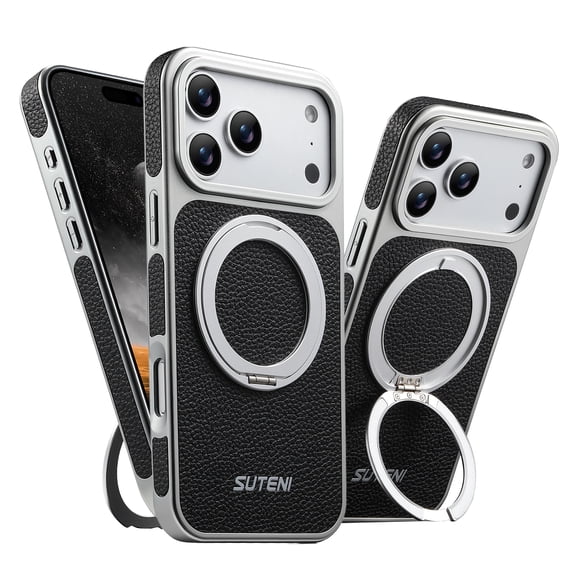 ELEHOLD For iPhone 17 Pro Magnetic Case with Ring Kickstand Shockproof ...