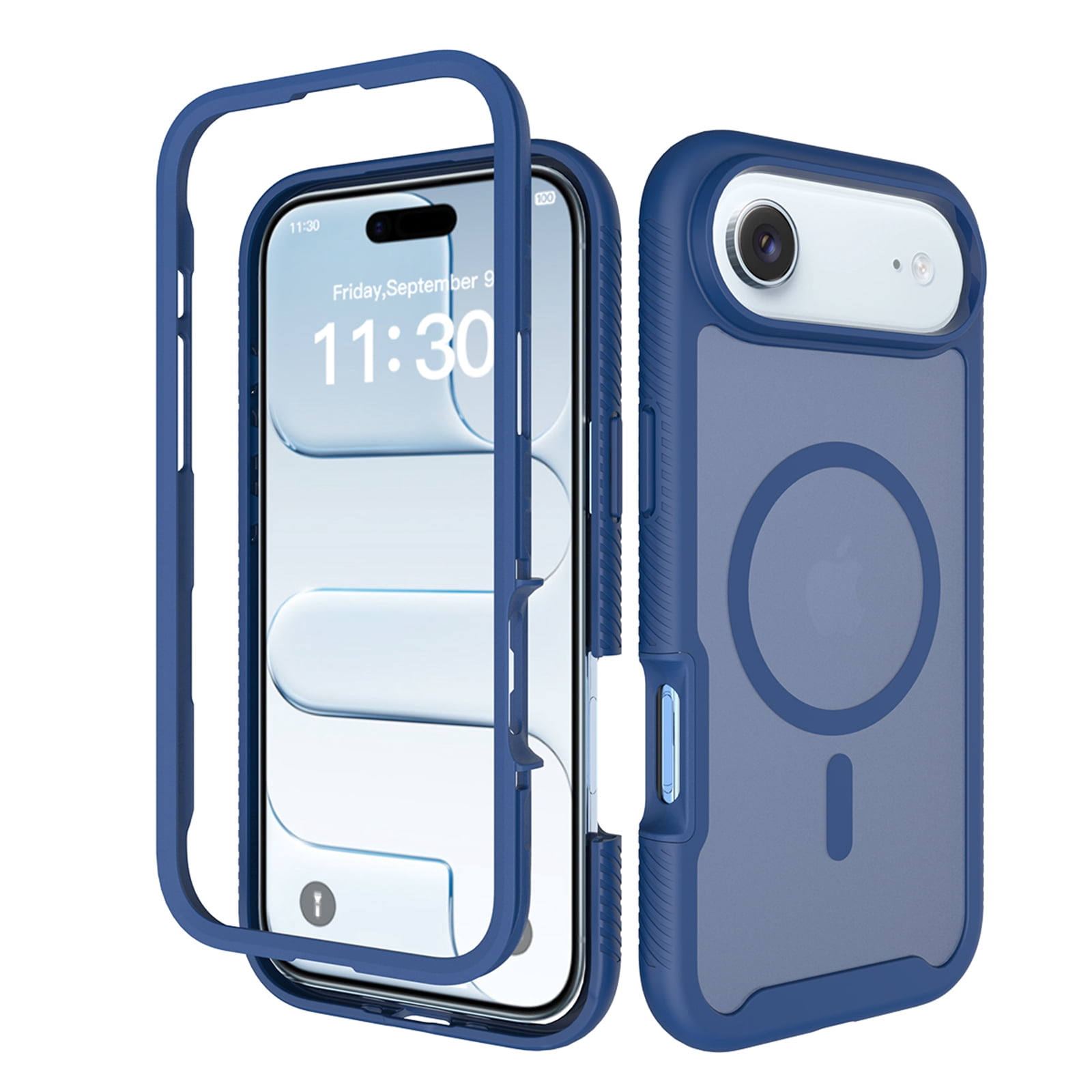 ELEHOLD Full Body Case for iPhone Air, 360 Shockproof Semi-Transparent ...