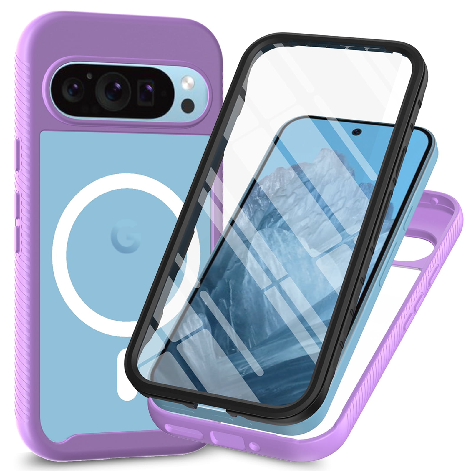 ELEHOLD Full Body Protection Case for Google Pixel 8A,Shockproof TPU ...