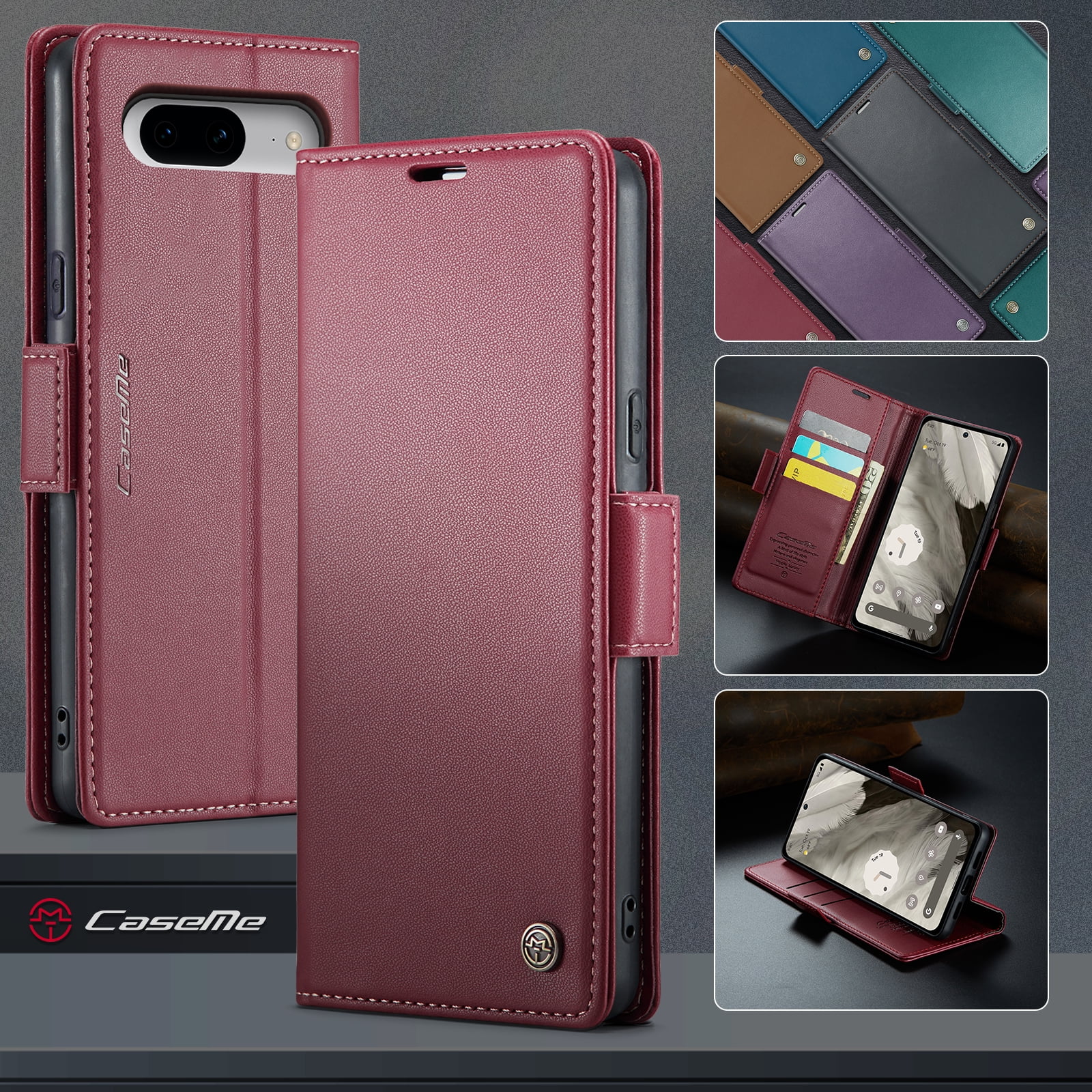 ELEHOLD for Google Pixel 9/9 Pro Wallet Case, Luxury Retro RFID ...