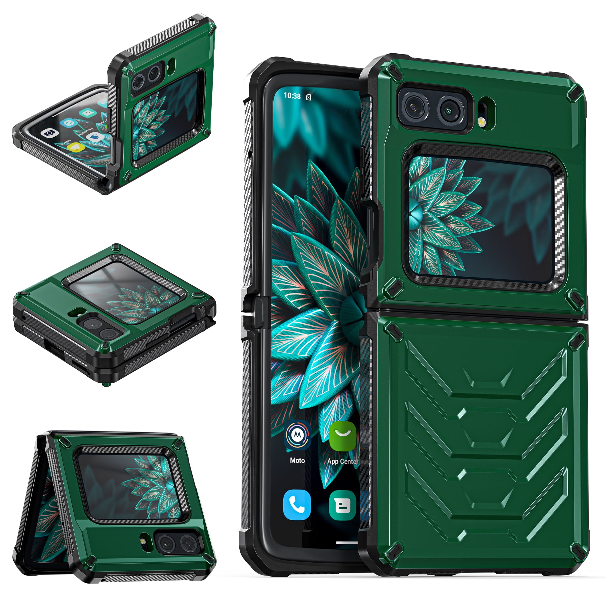 ELEHOLD Heavy Duty Armored Case for Motorola Moto Razr 2022 Full Body ...