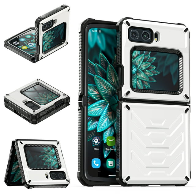 ELEHOLD Heavy Duty Armored Case for Motorola Moto Razr 2022 Full Body ...