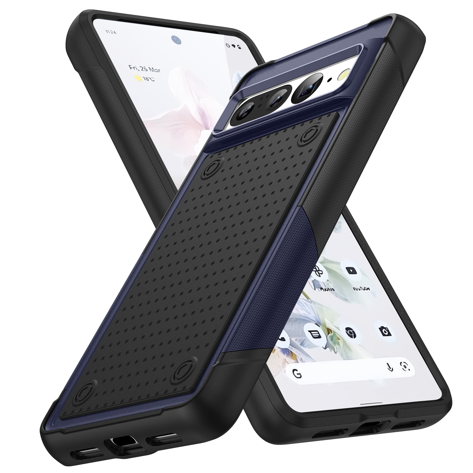 ELEHOLD Heavy Duty Rugged Case for Google Pixel 7 Pro,Hybrid PC +TPU ...