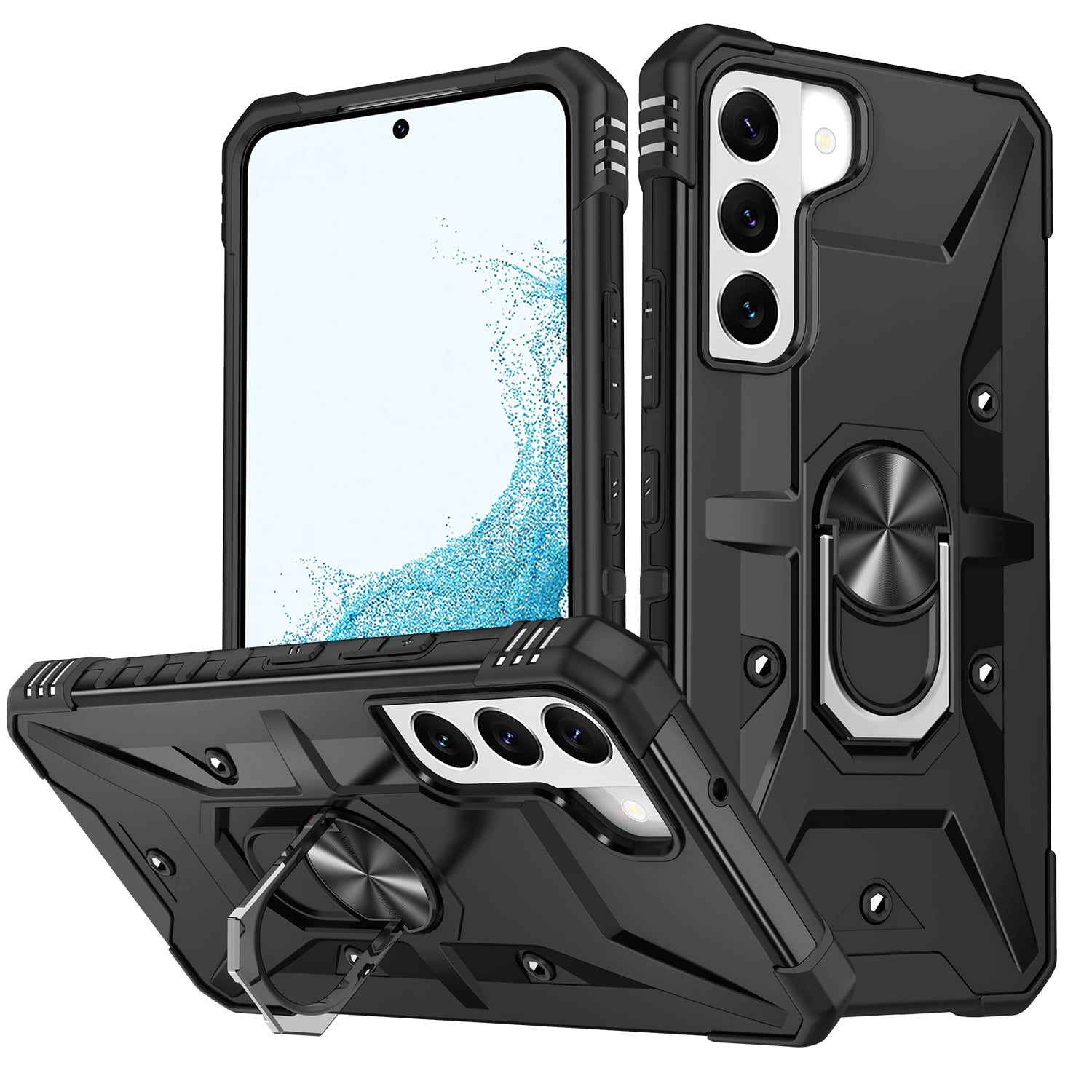 ELEHOLD Heavy Duty Rugged Case for Samsung Galaxy S24,360° Rotation ...