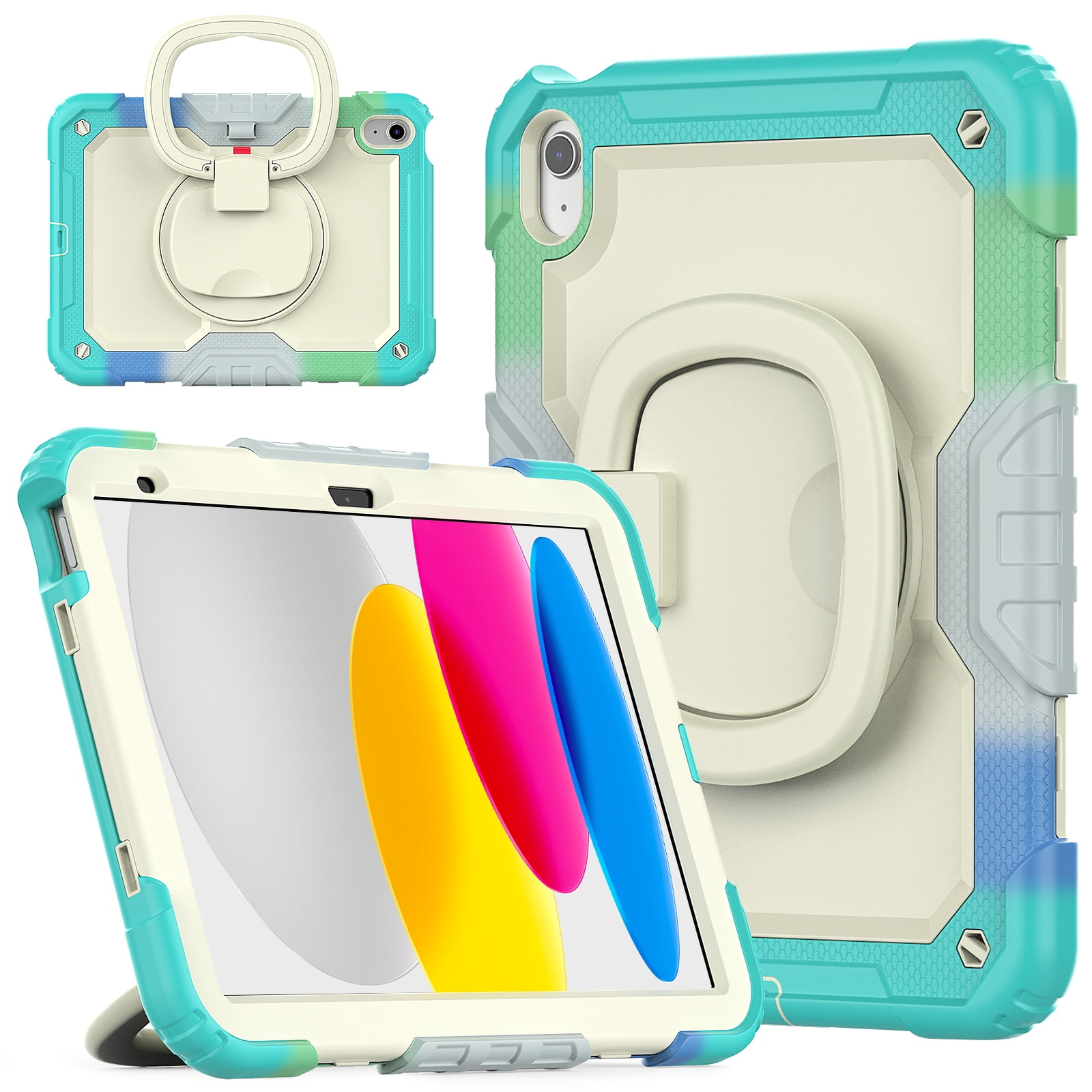 ELEHOLD Heavy Duty Rugged Case for iPad 10.9" 10th Generation (2022 ...