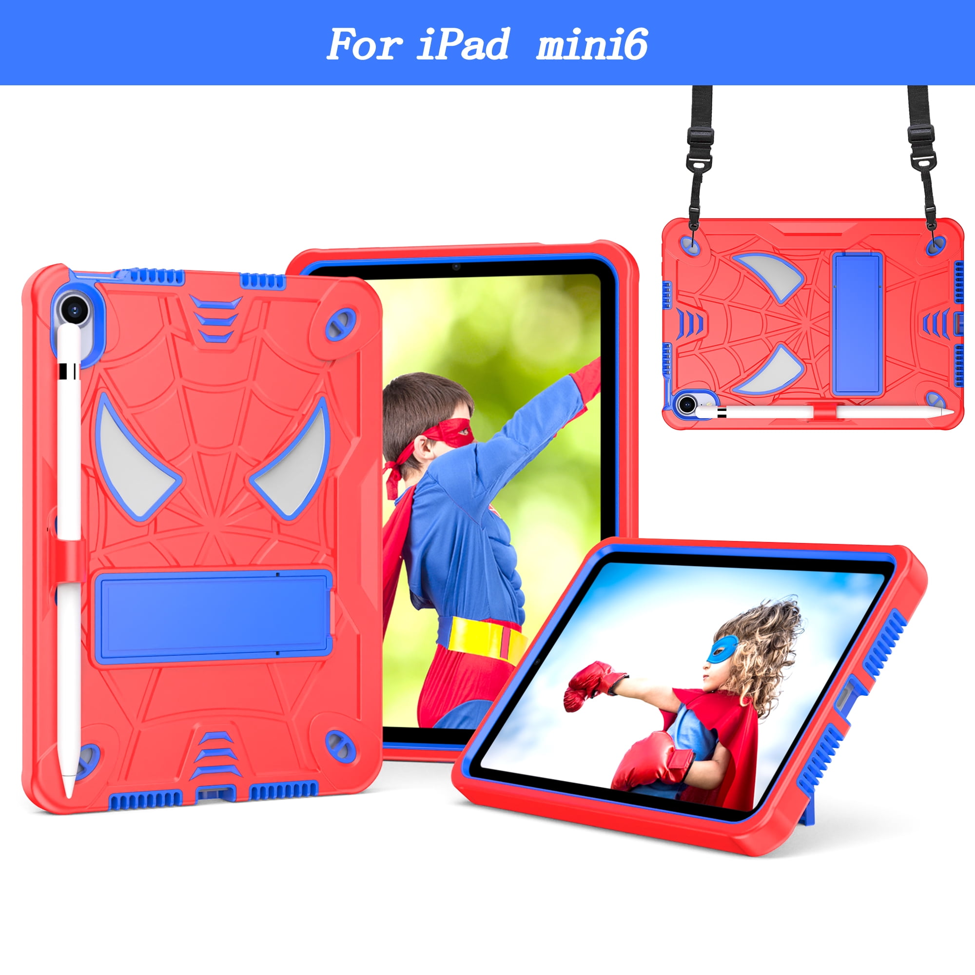 ELEHOLD Kids Case for iPad Mini 6th Generation 2021, Heavy Duty Rugged ...