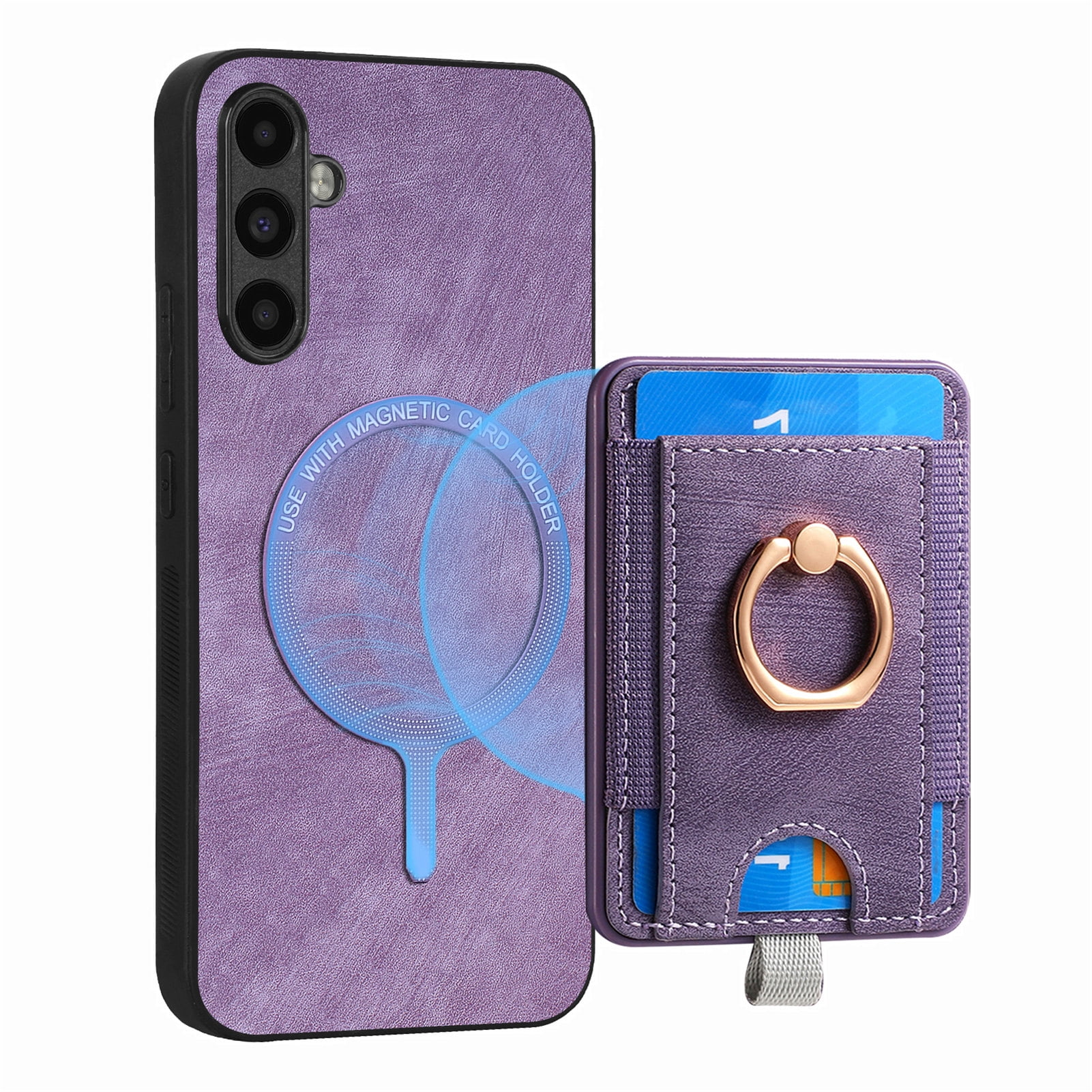 ELEHOLD Leather Case for Samsung Galaxy A24 4G Magnetic Detachable Card ...