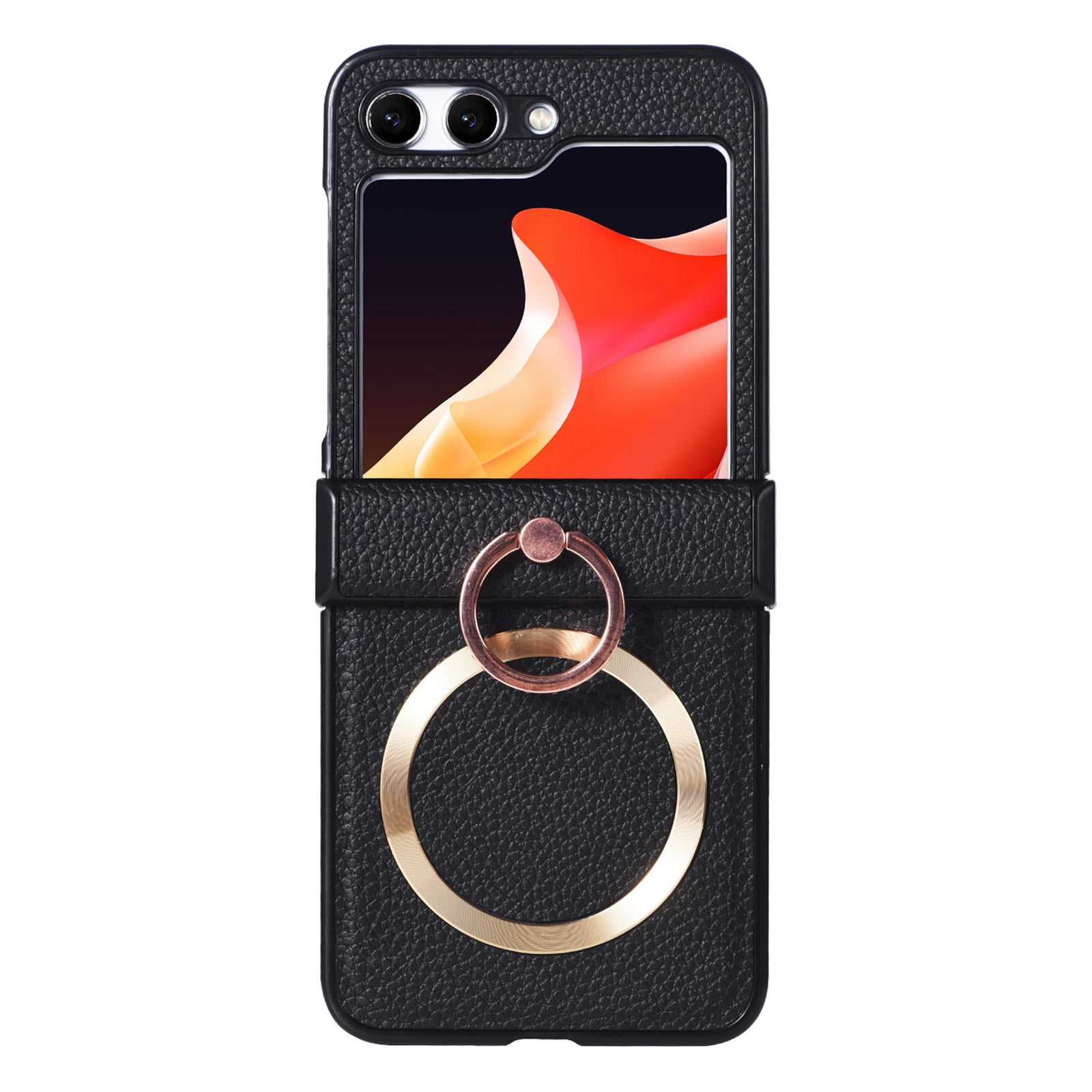 ELEHOLD Leather Case for Samsung Galaxy Z Flip 5,Lychee Texture Case ...