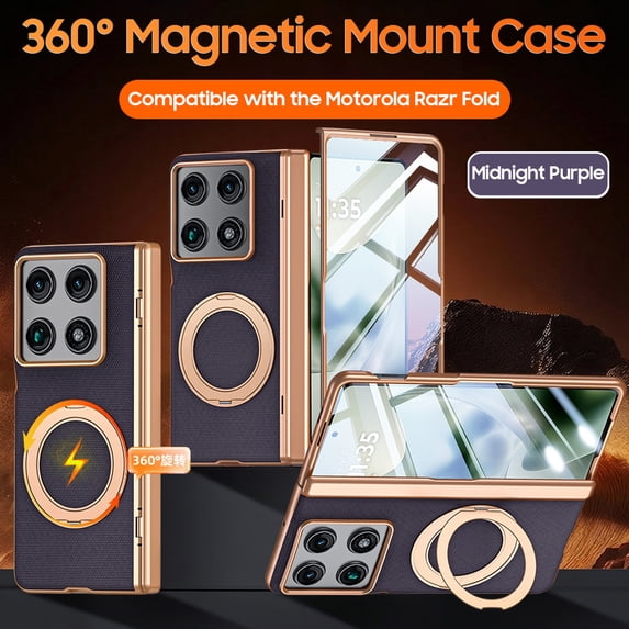 ELEHOLD Luxury Shockproof Rugged Magnetic Ring Kickstand Case Hinge ...
