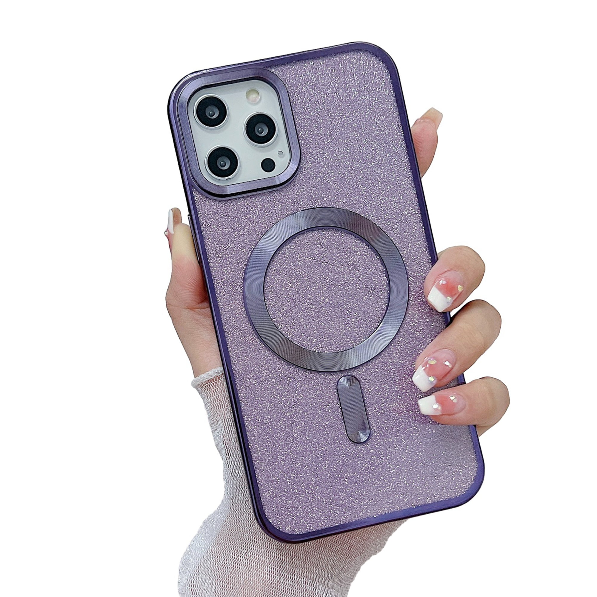 ELEHOLD MagSafe Compatible iPhone 13 Case, iPhone 13 Magnetic Glitter ...