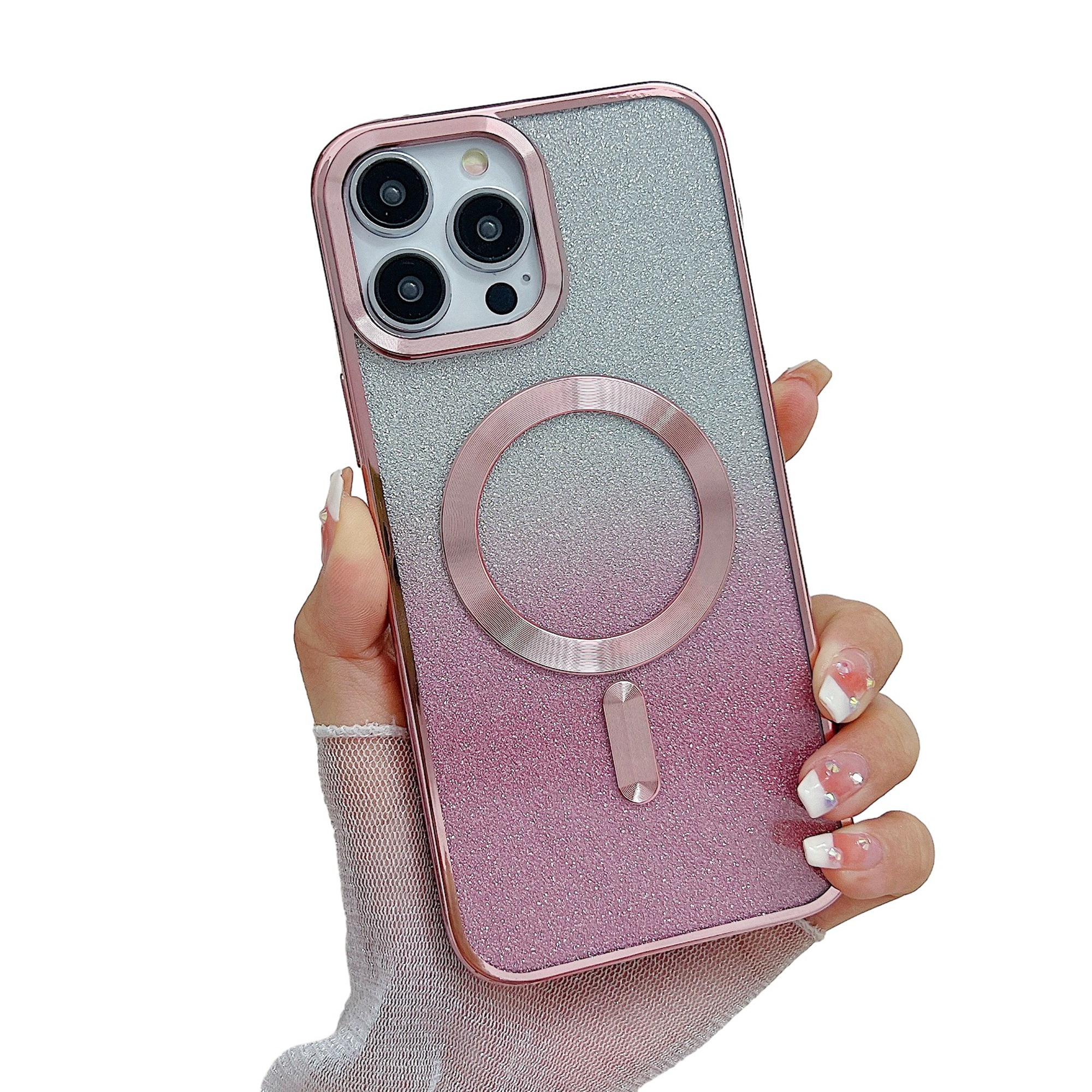 ELEHOLD MagSafe Compatible iPhone 13 Case, iPhone 13 Magnetic Glitter ...