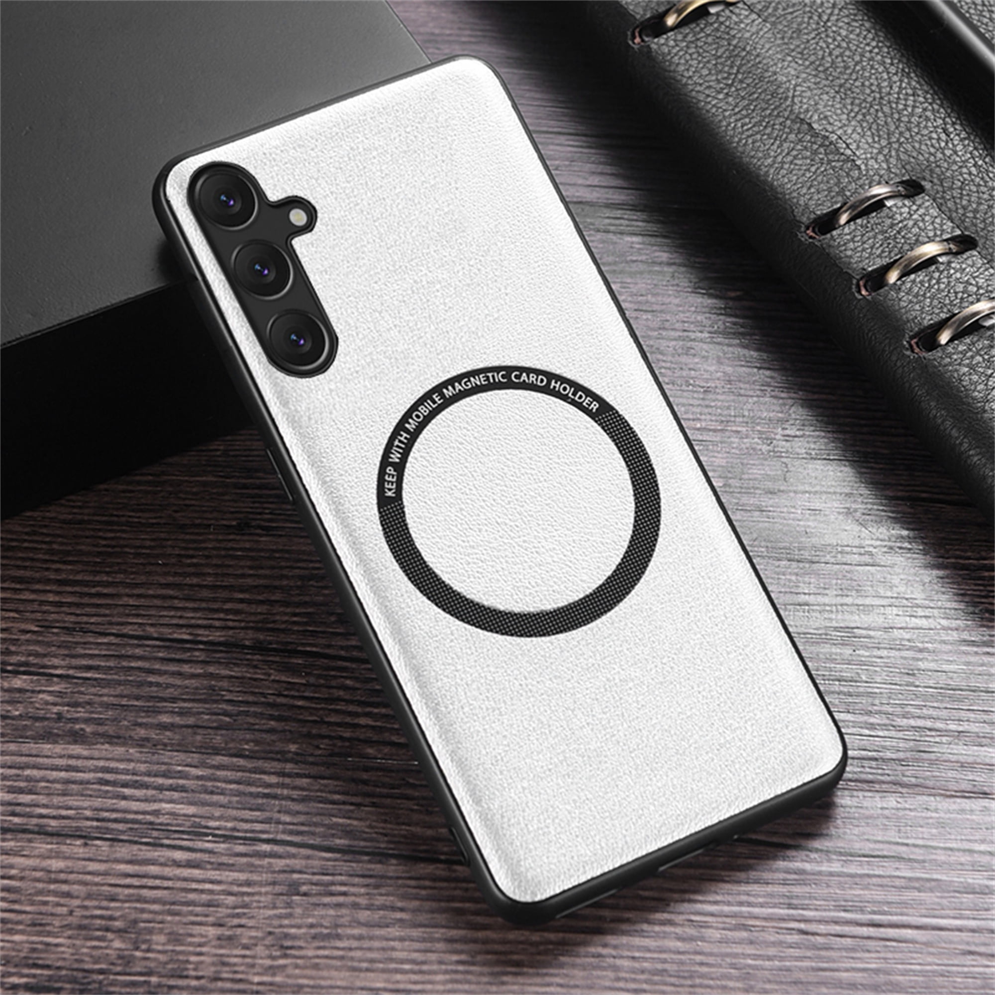 ELEHOLD Magnetic Case for Samsung Galaxy A25 5G, Luxury PU Leather ...