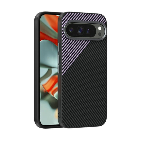 ELEHOLD Magnetic Case for Google Pixel 9 Pro XL, Carbon Fiber Texture ...