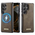 ELEHOLD Magnetic Case for Samsung Galaxy S25 Ultra, Faux Leather ...
