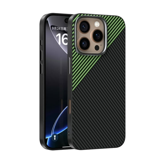 ELEHOLD Magnetic Case for iPhone 16 Pro, Carbon Fiber Texture ...