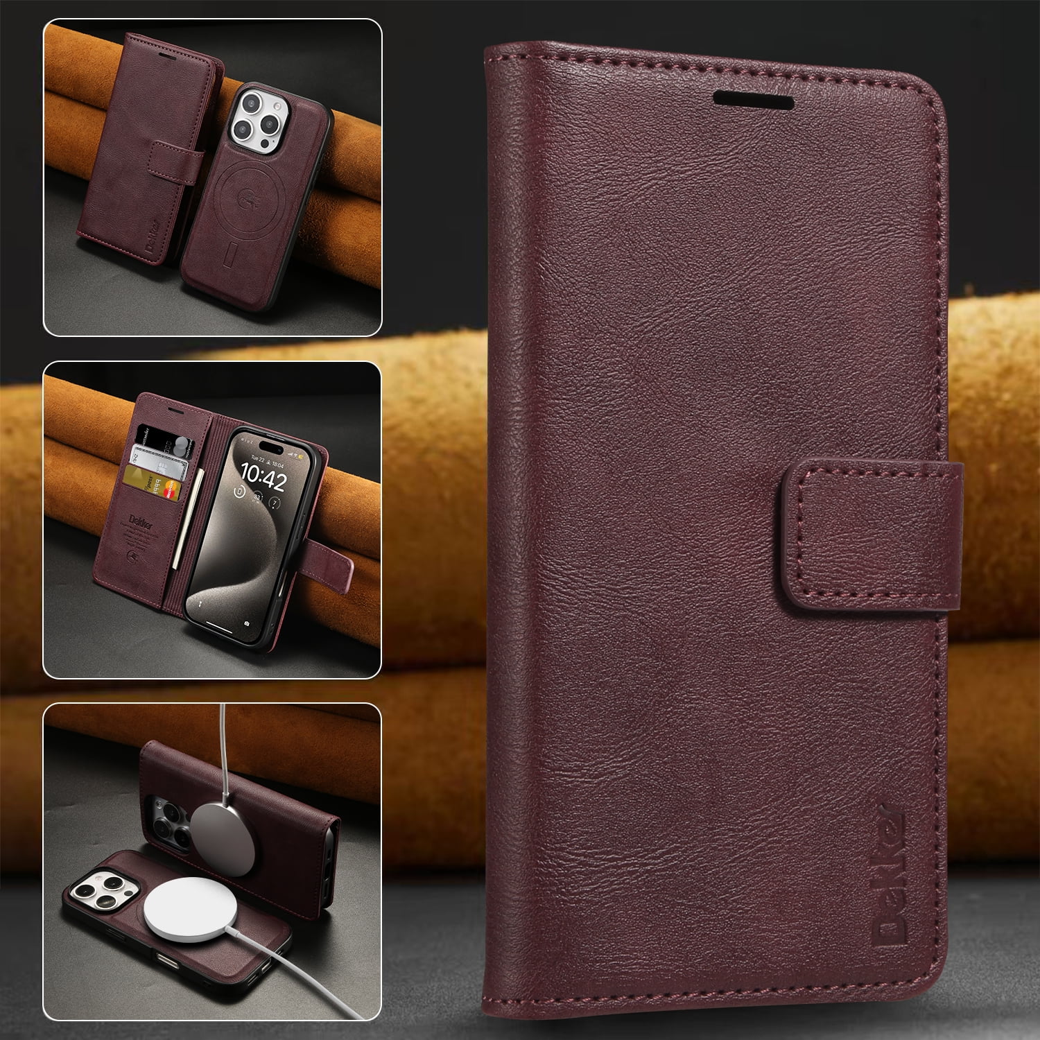 ELEHOLD Magnetic Detachable Case For iPhone 13, Removable 2 in 1 ...