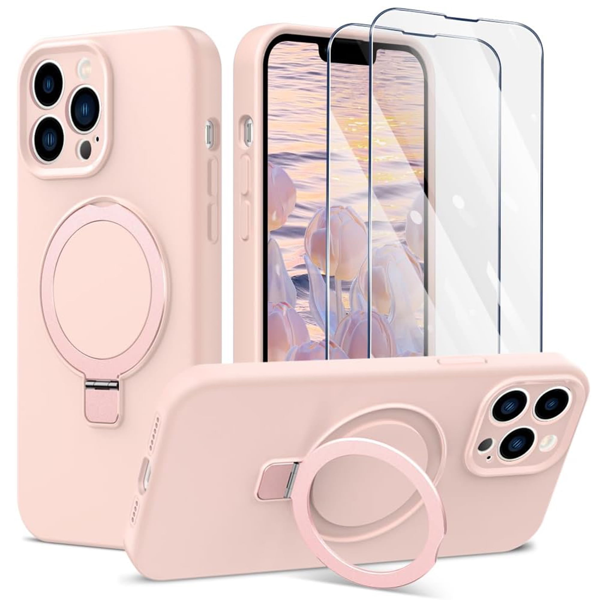 ELEHOLD Magnetic Shockproof for iPhone 12 Pro Max Case with 2 Tempered ...